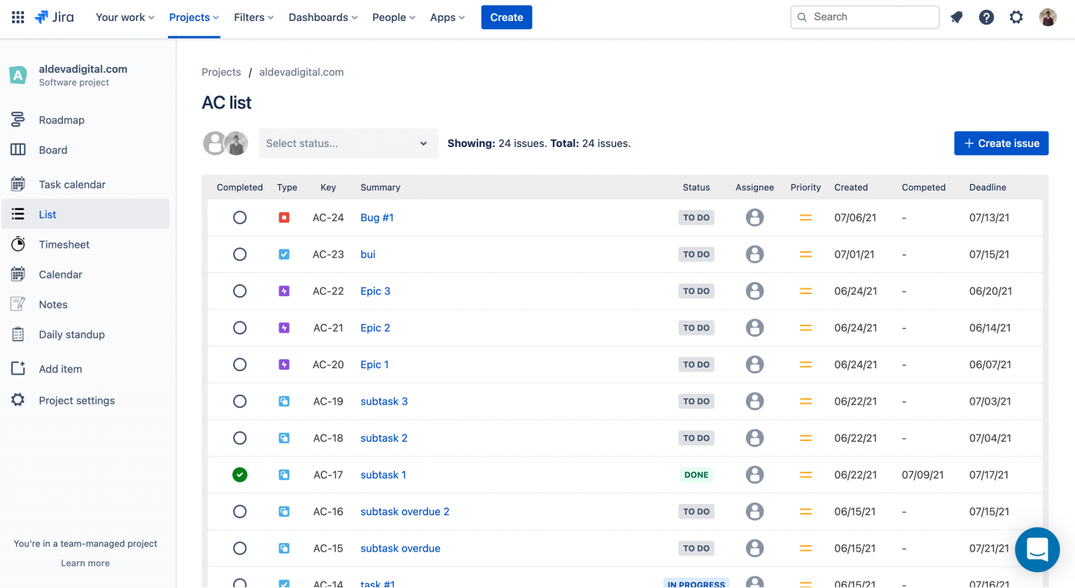 List View For Jira July 21 Update ALDEVA Digital List View For Jira July 21 Update ALDEVA Digital