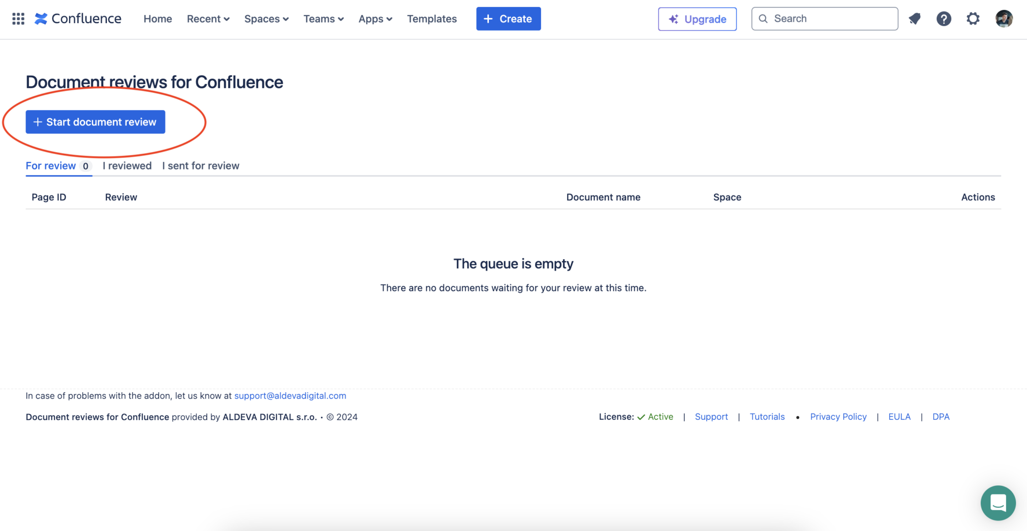 How to send a document for review | ALDEVA Digital
