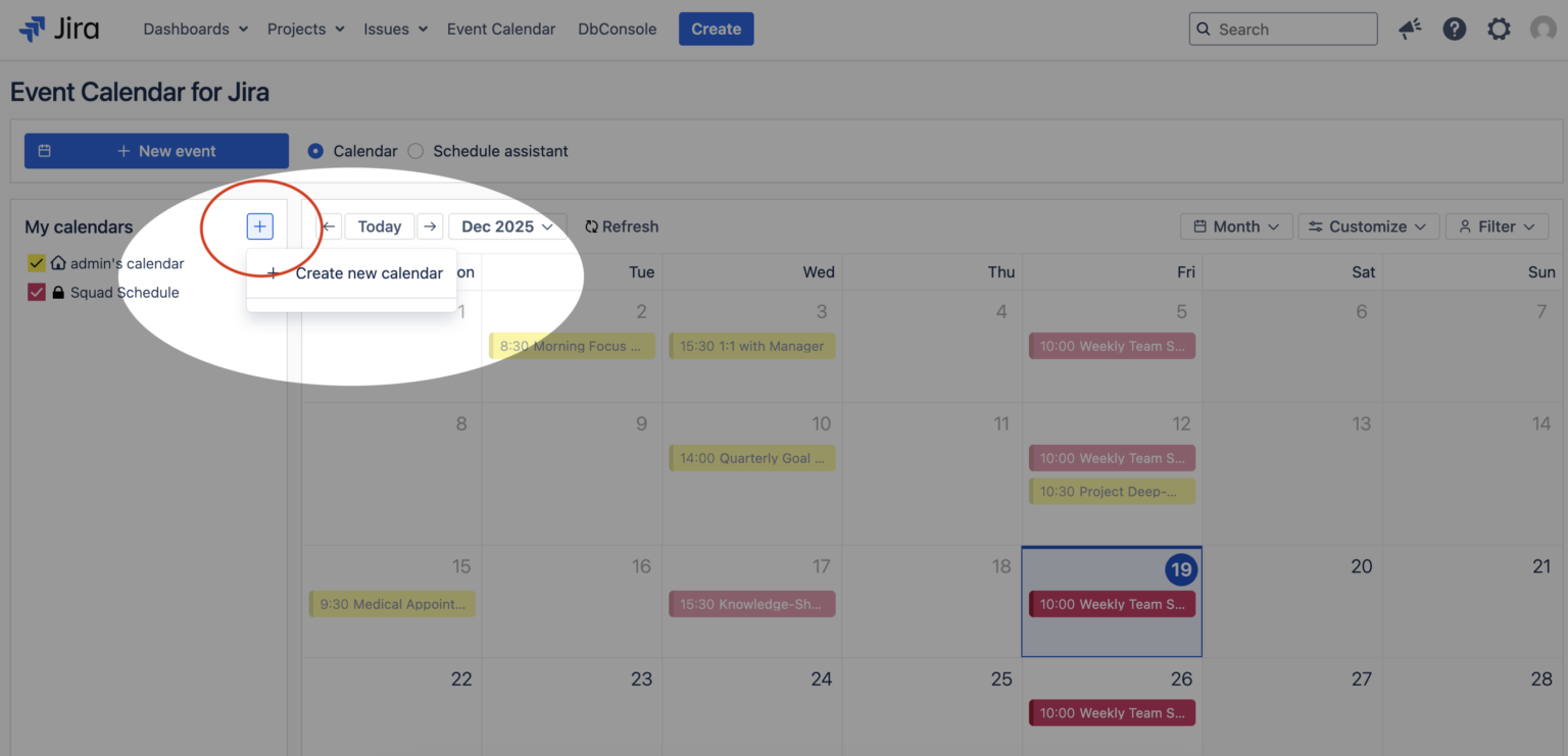 How to create a new calendar | ALDEVA Digital